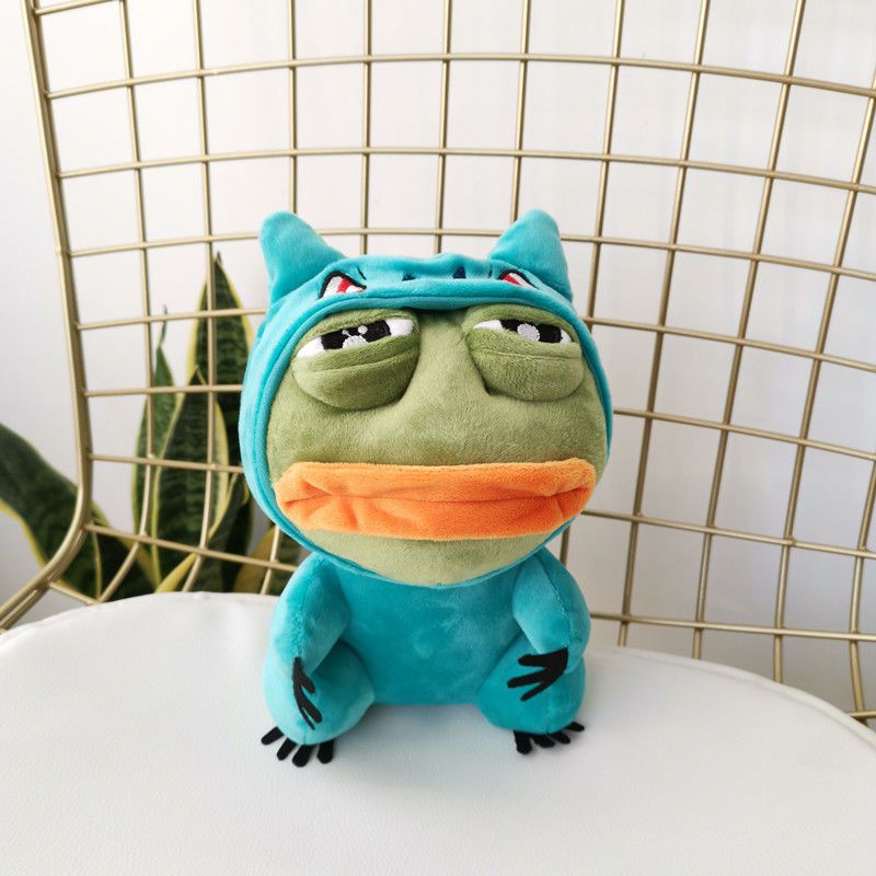 Pepe The Green Frog Bulbasaur Theme Stuffed Toy Hugging For Comfortable ...