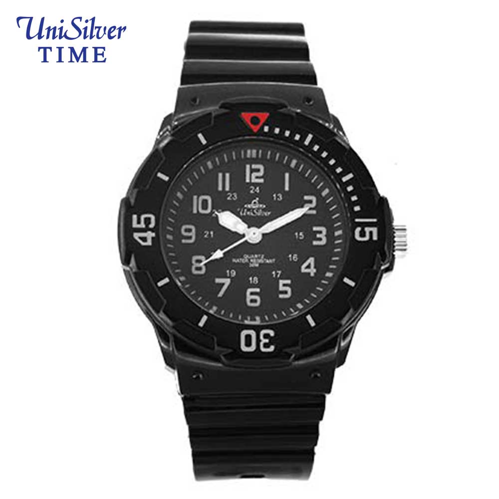 UniSilver TIME Women's Black Analog Rubber Watch KW3909-2103 | Shopee ...