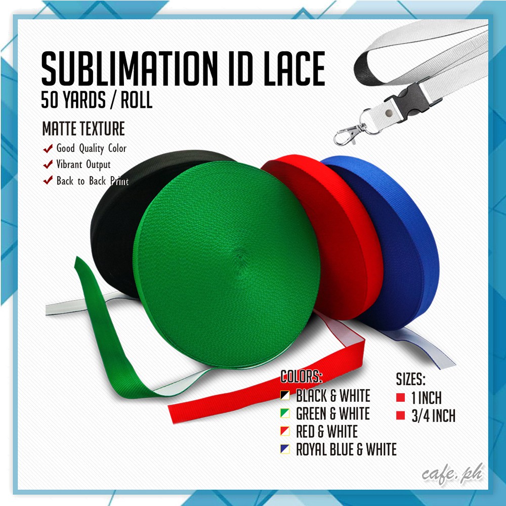 Sublimation ID Lace Lanyard (50 yards per roll) || 1inch&3/4inches ...