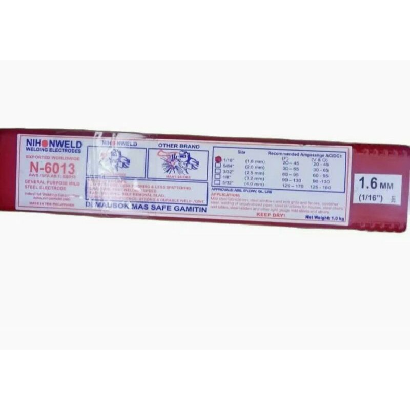 NIHONWELD WELDING ROD SPECIAL N-6013 1.6MM (PER KILO) | Shopee Philippines