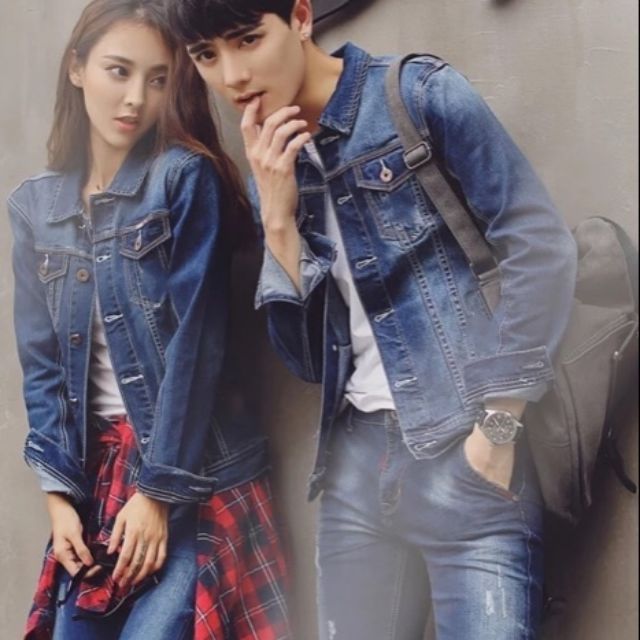 Denim couple maong jacket strechable ( SEPARATE PRICE ) | Shopee ...