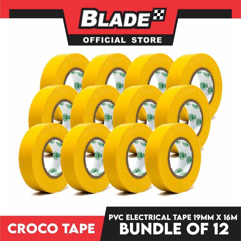 Croco Tape Flame Retardant PVC Electrical Insulating Tape 19mm x 16m ...