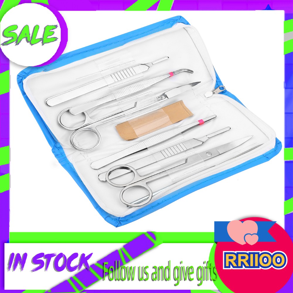 7pcs Stainless Steel Dissecting Dissection Kit Set Biology Student Lab ...