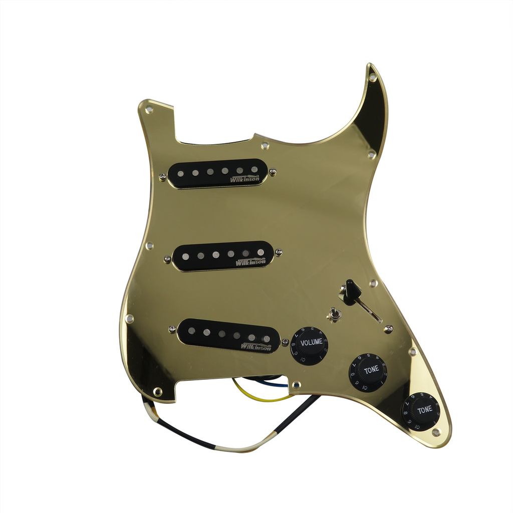 HS-Strat Guitar 7-Way type fully loaded Prewired Pickguard Wilkinson ...
