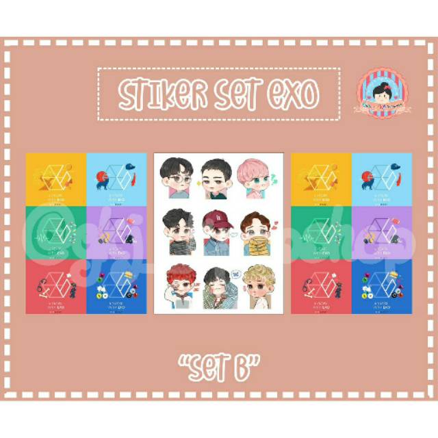 3-sheet KPOP EXO Sticker SET (Waterproof) | Shopee Philippines