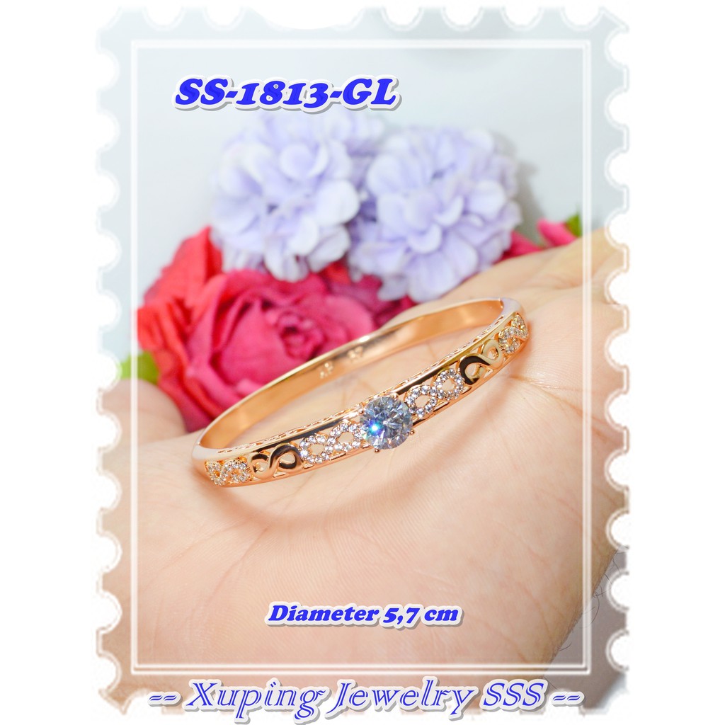 18K Gold Plated Bangle Bracelet SS-1813-GL Gold Original Xuping Brand ...