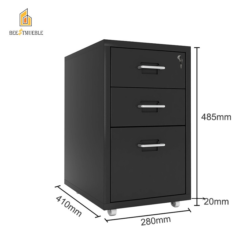 Metal Cabinet With Lock 3/5/6L Unit-Minimalist Home Office Drawer File ...