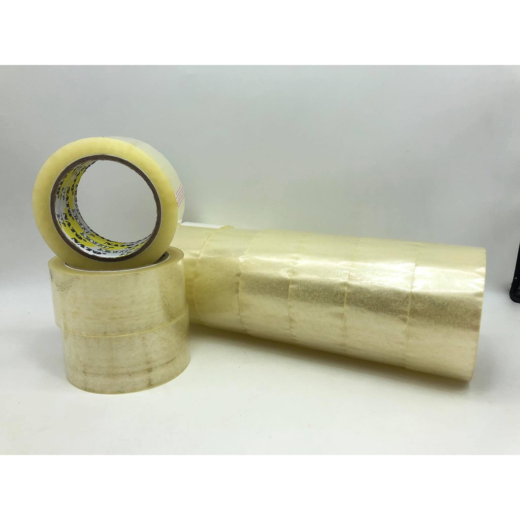 1pack/6pcs Packaging Tape Clear and Tan 100Mx2” Packing Tape | Shopee ...