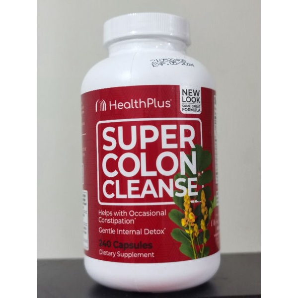 Super colon cleanse 240 capsule with fiber psyllium husk detox ...