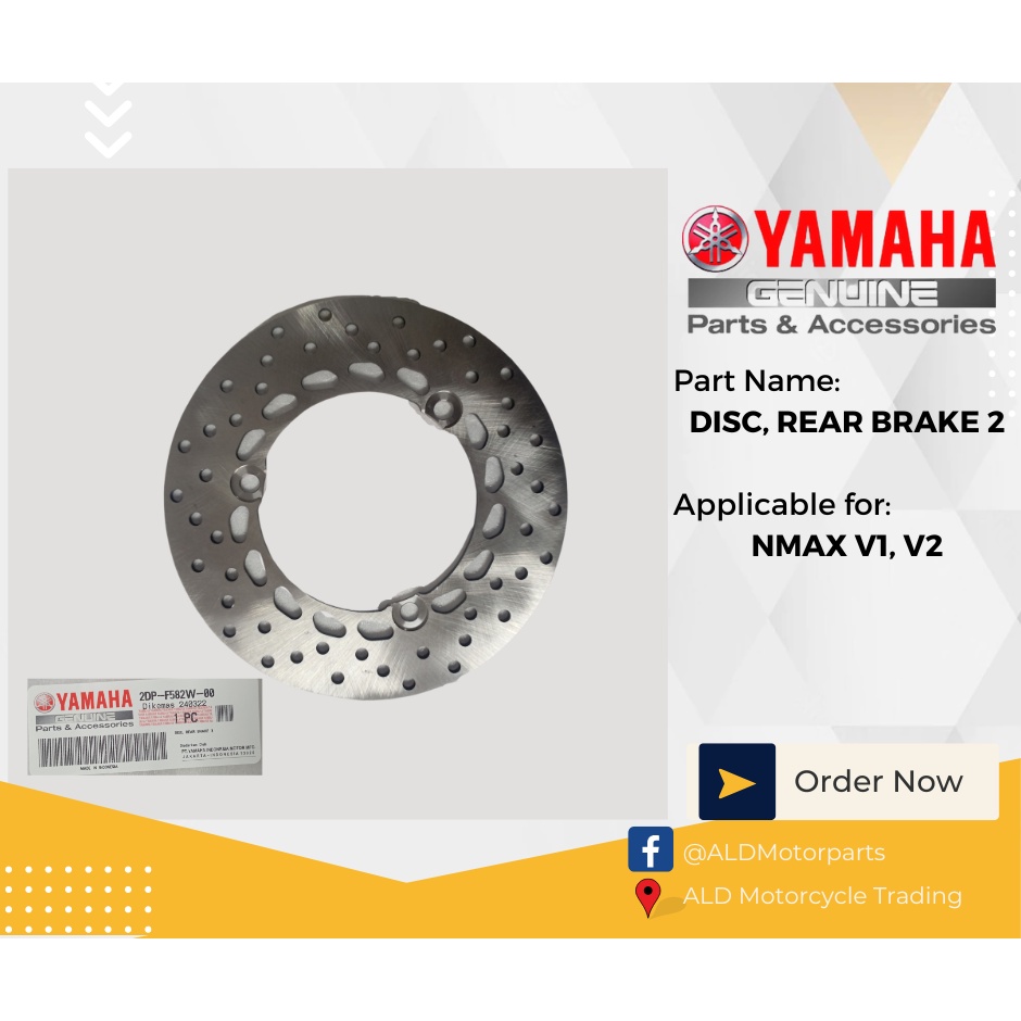 DISC, REAR BRAKE 2 FOR NMAX V1, V2 | Shopee Philippines