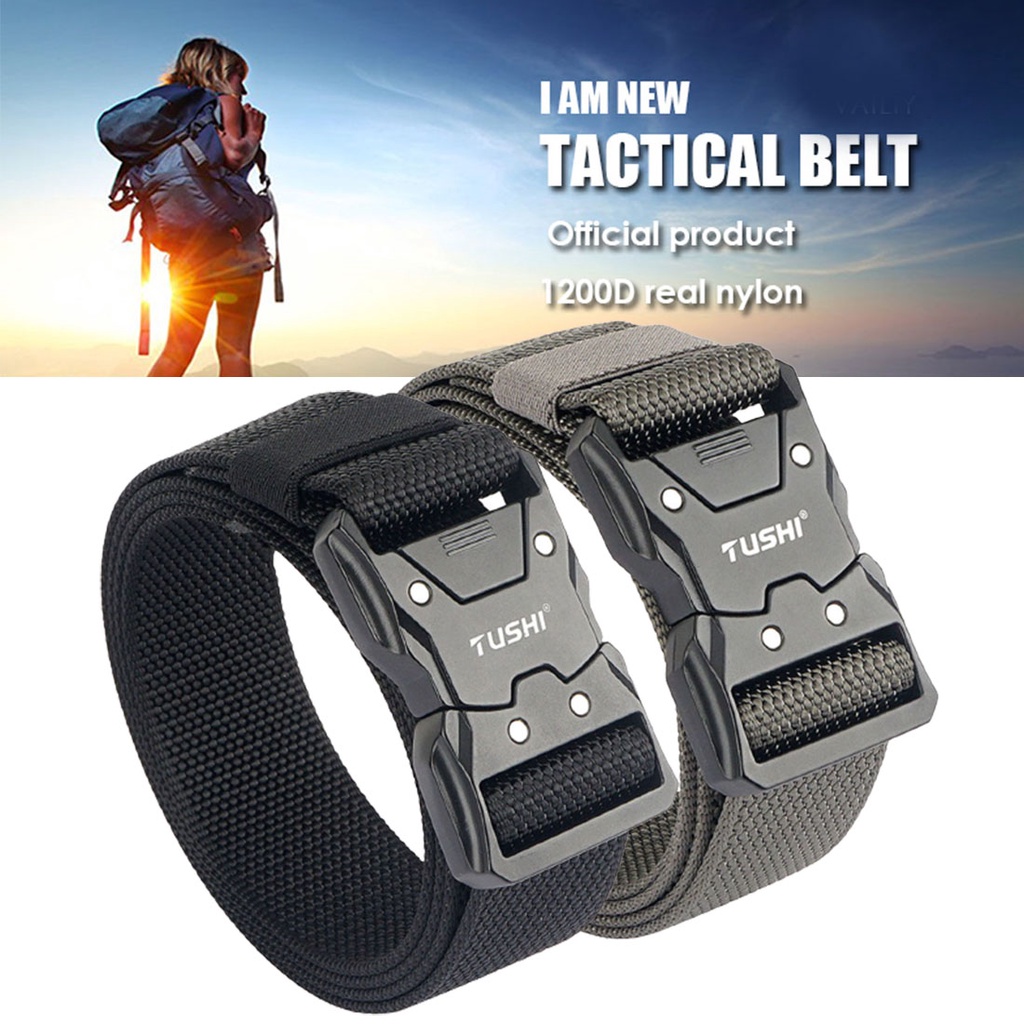 3.8cm Tactical Belt Metal Buckle Quick Release Elastic Belt 1200D Soft ...