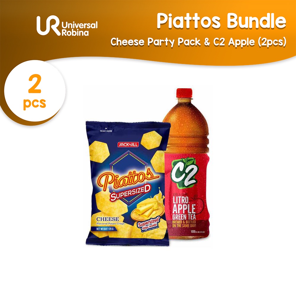 1 x Piattos Cheese Party Pack (170g) and 1 x C2 Apple (1L) | Shopee ...