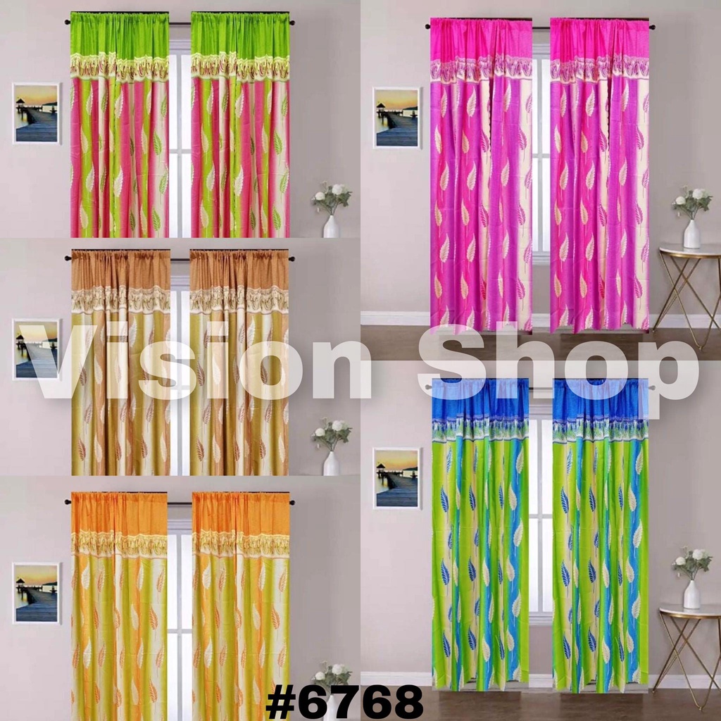 #6768 Sheering Curtain Good Quality Simple Curtain Without Ring Kurtina ...