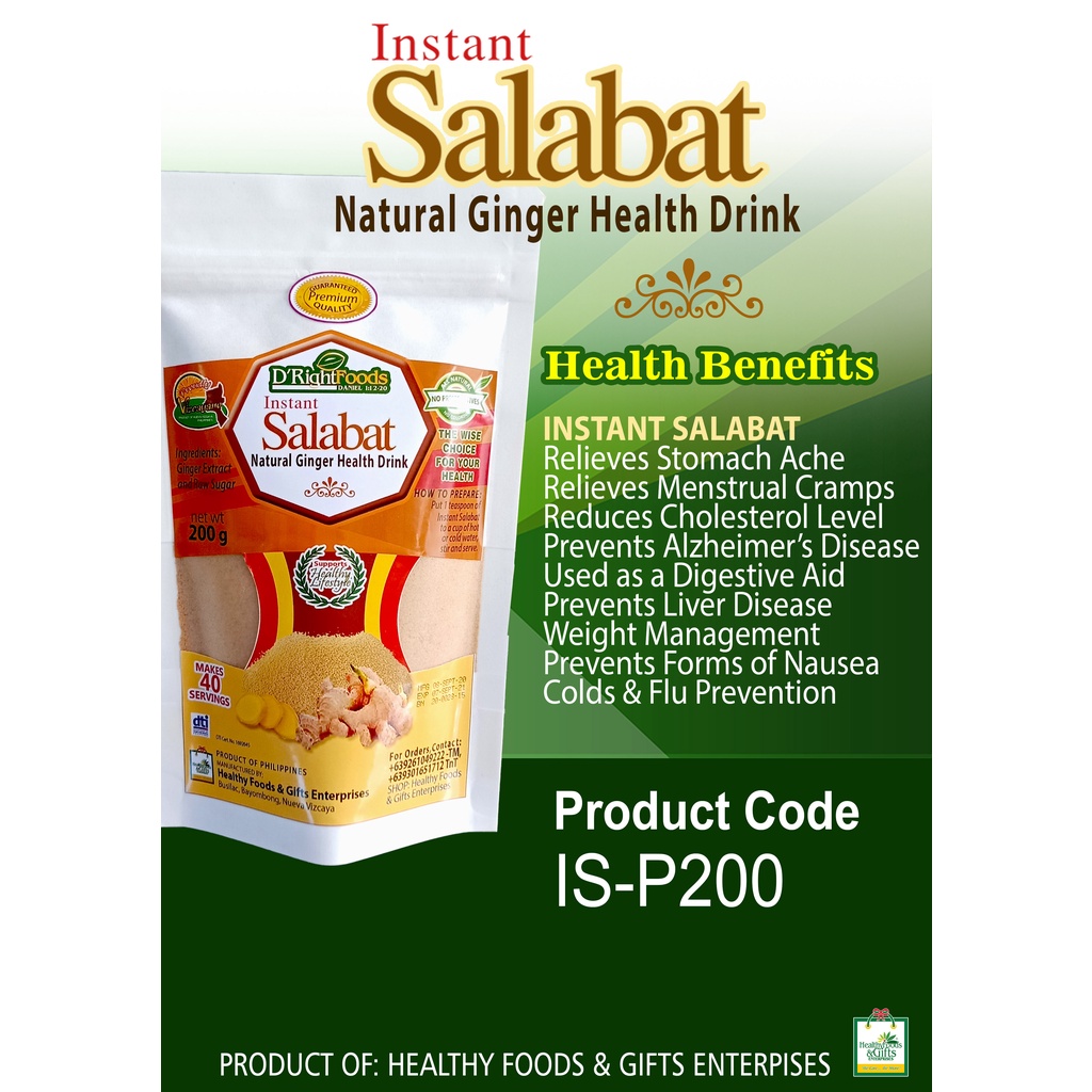 Instant Salabat Natural Ginger Health Drink | Shopee Philippines