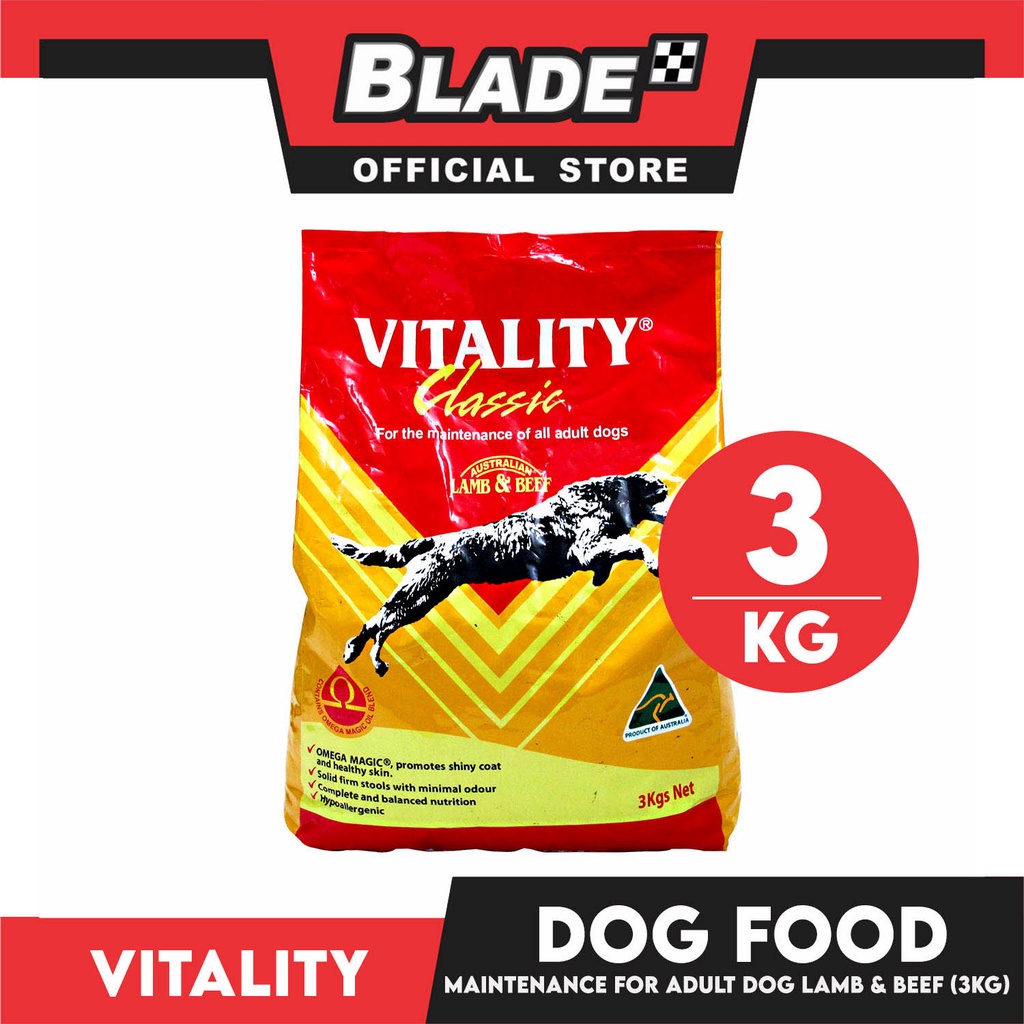 Vitality Classic Dog Food 3kg Super Premium Dog Food For Adult Dogs ...