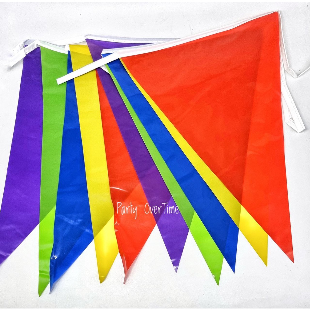 Waterproof Plastic Fiesta Triangle Banderitas Bunting Birthday Fiesta ...
