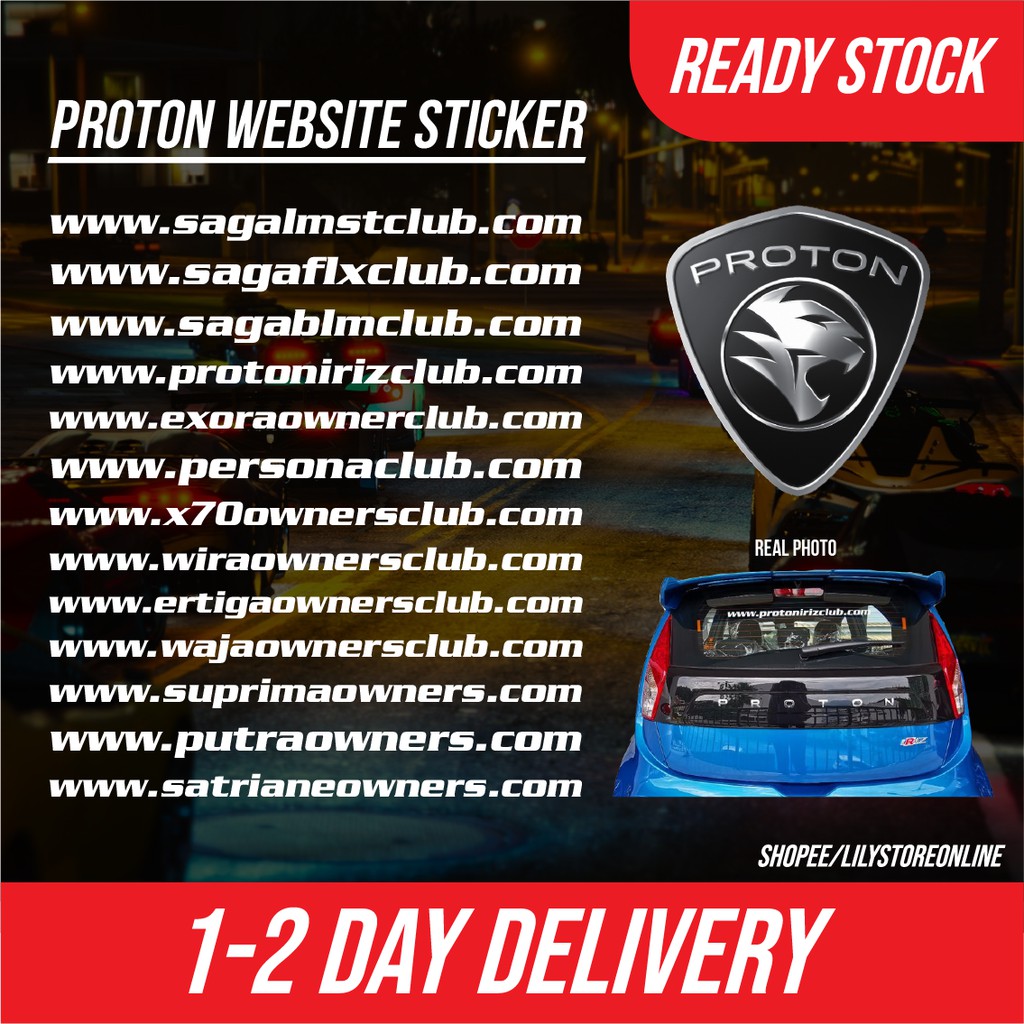 Proton All Model Club Website Sticker | Shopee Philippines