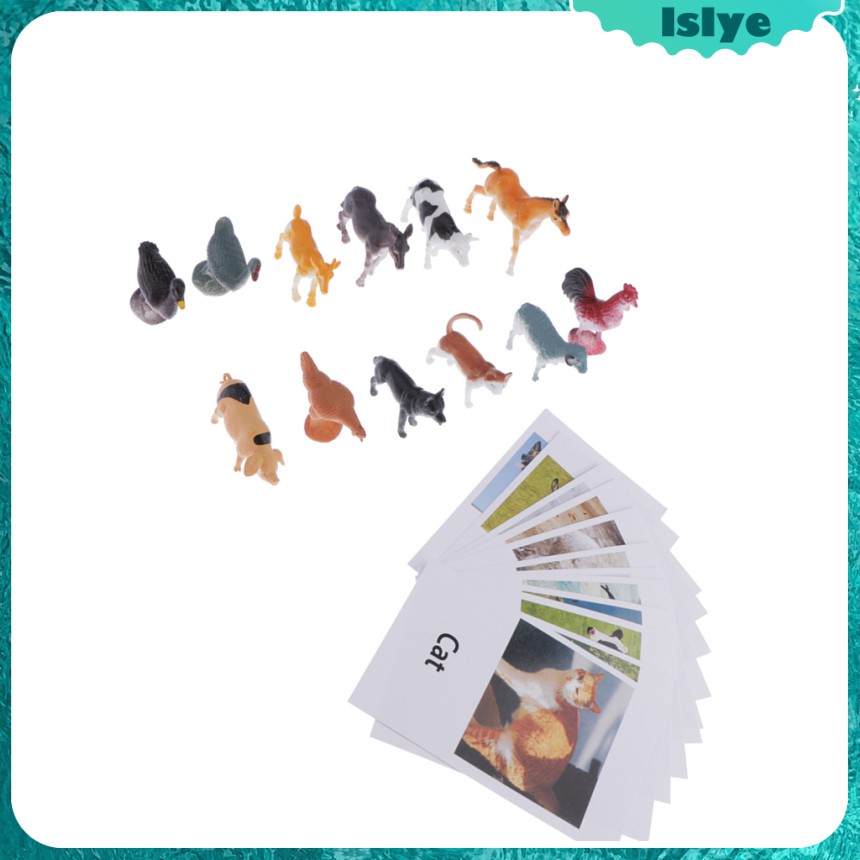 Animals Figure Matching Cards Language Materials Preschool Learning Toy ...