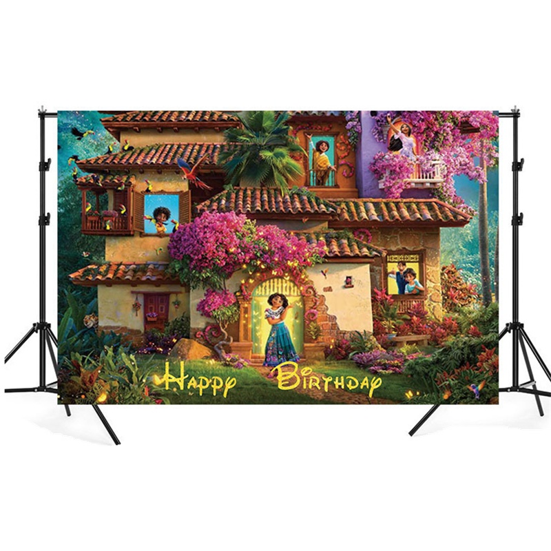 150*100cm Disney Encanto Mirabel Backdrops Banner Background For Baby Shower Kids Girls Princess ...