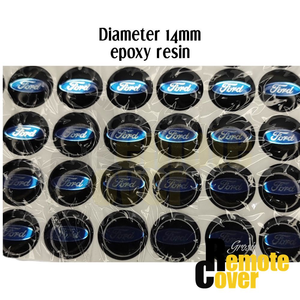 Emblem Key Folding Sticker Logo Round 14mm Resin Epoxy VVDI KEYDIY JMD ...
