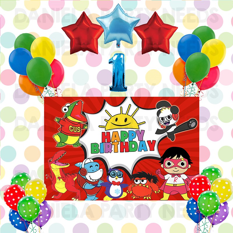 Ryan's World theme Birthday Party Decoration Set B | Ryan's Toy Review ...