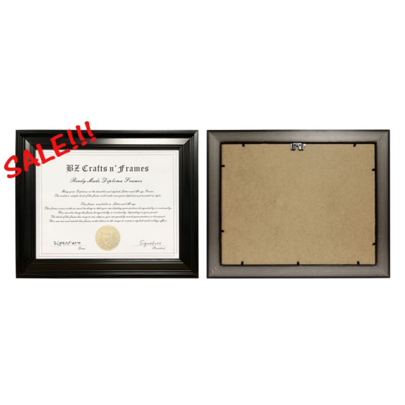 CERTIFICATE FRAME 8389-BK (Letter/A4 size) - Plastic Sheet NOT GLASS ...