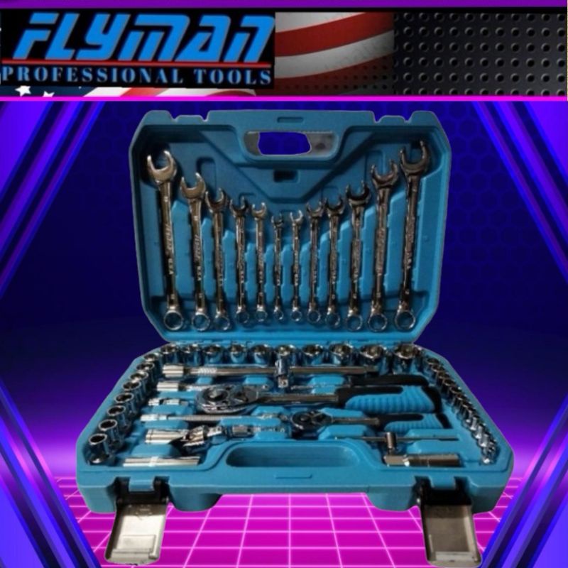 Flyman original 61pcs combination and socket set(8mm-32mm) | Shopee ...