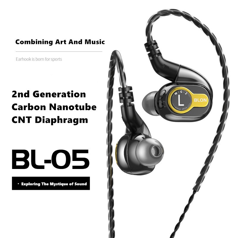 BLON BL05 BL-05 2nd Generation 10mm CNT Diaphragm HiFi In-ear Earphone with 0.78mm 2Pin ...