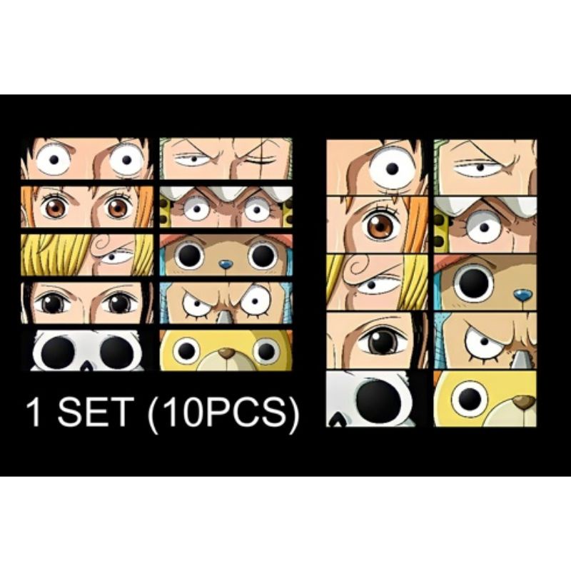 10 pcs One Piece Eye Vinyl Sticker Waterproof Laminated Sticker ...
