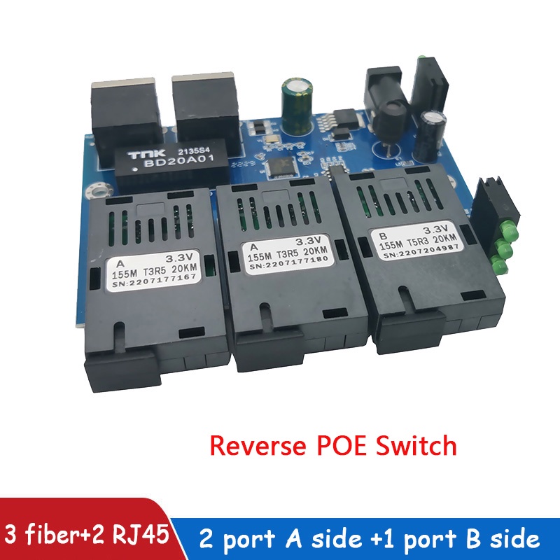 10/100M Reverse POE Switch output 12Vsupply for epon and gpon 2 port ...