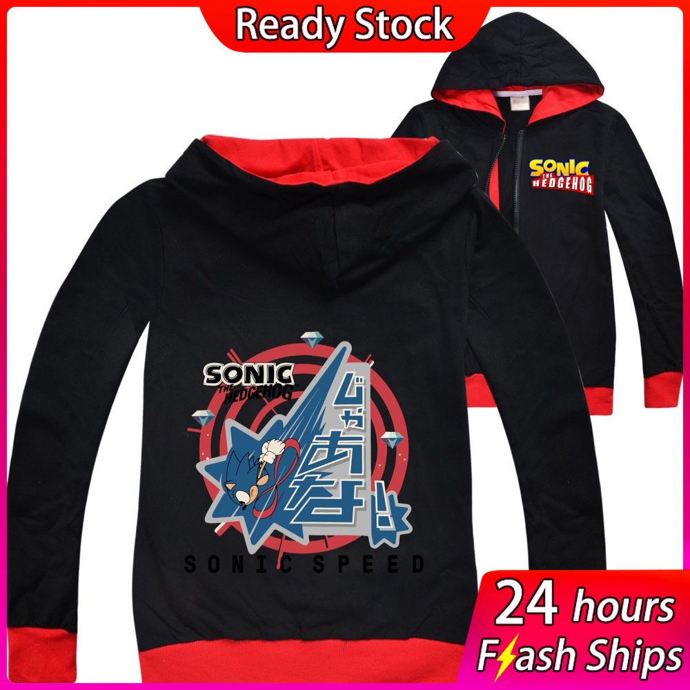 2022 New Sonic The Hedgehog Boys Girls Zipper Jacket Trendy Fashion ...