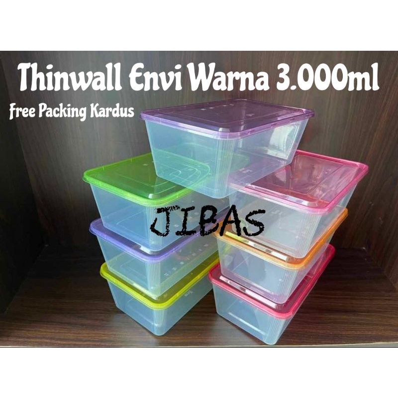 Thinwall Envi Clear Flexible Color Lid Shatterproof 3,000ml / Food ...