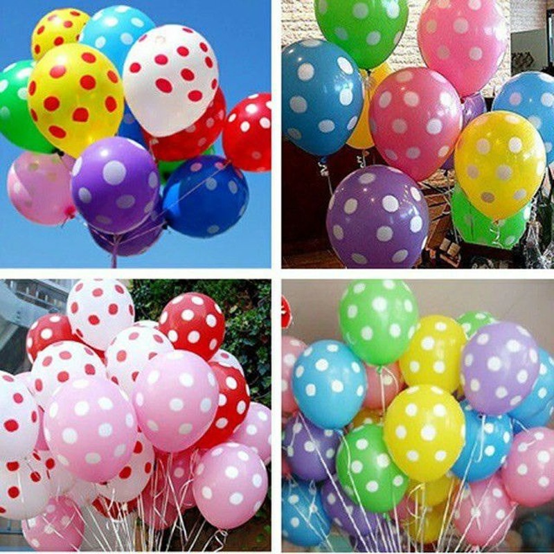 12" High Quality Polka dots Balloons (10pcs) | Shopee Philippines