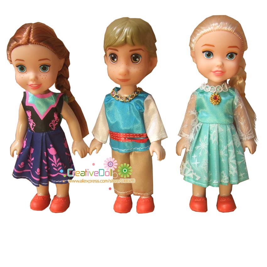 Doll gift play toys Snow Queen Elsa & Anna Princess Kristoff Childhood ...
