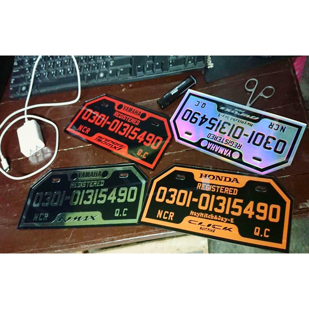 Temporary Plate Number | Acrylic Plate | Personalized/Customized Motor ...