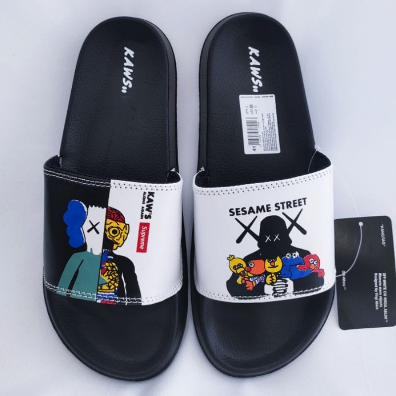 Kaws Supreme sesame street Slide Sandals | Shopee Philippines