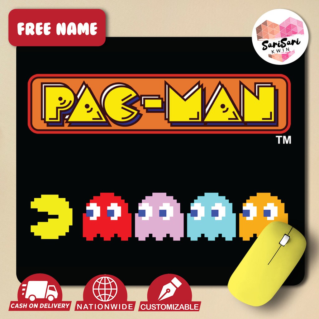 Pacman Game Mousepad | Pacman Mousepad | Pacman Game Minimal Design ...