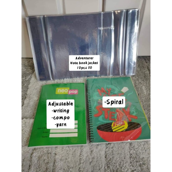 ADVENTURER NOTEBOOK JACKET ADJUSTABLE AND SPIRAL 10pcs set | Shopee ...