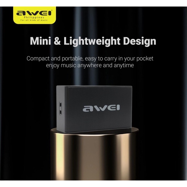 Original Awei Y665 Mini Portable Outdoor Wireless Bluetooth Speaker ...