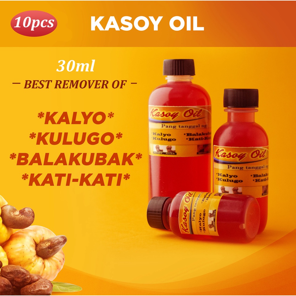 Kasoy Oil Kulugo Remover Kalyo Kati-Kati Balakubak 10pcs 30ml | Shopee ...