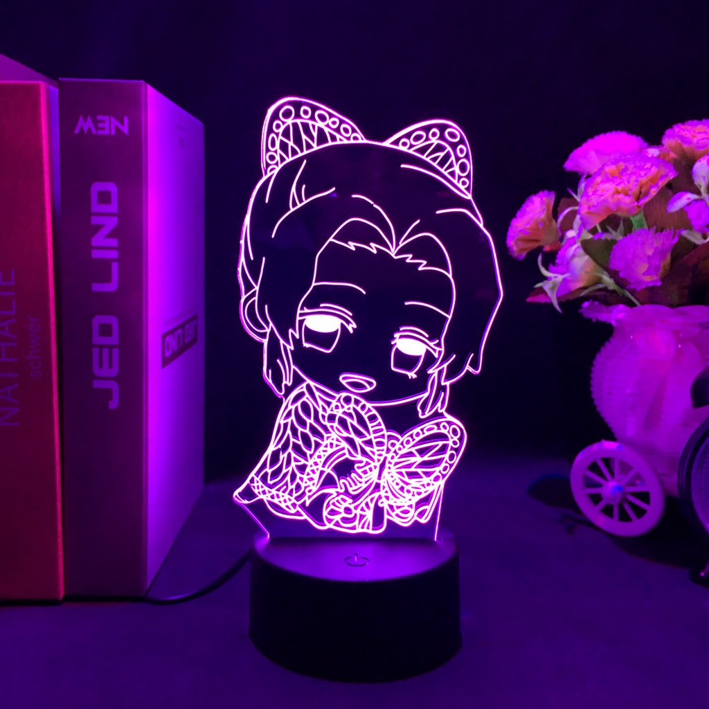 3d Lamp Anime Demon Slayer Kochou Kanae Figure Light for Bedroom Decor ...