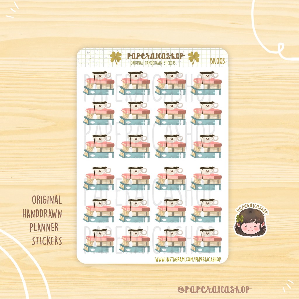 Pastel Book Stickers, Books Stickers, Reading Stickers, Tea Stickers ...