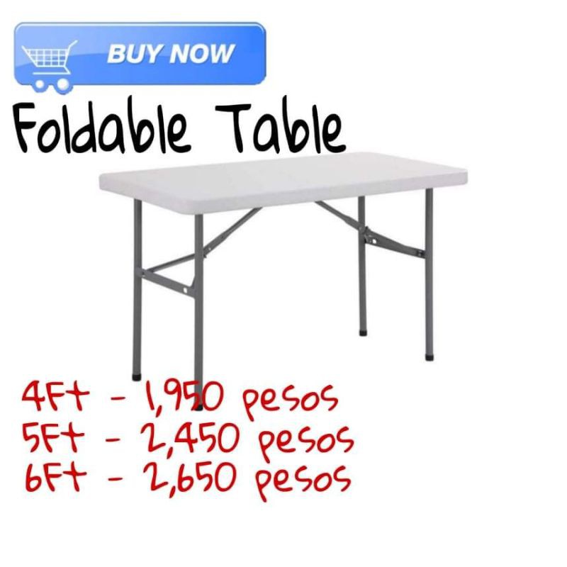 White Foldable Table! | Shopee Philippines