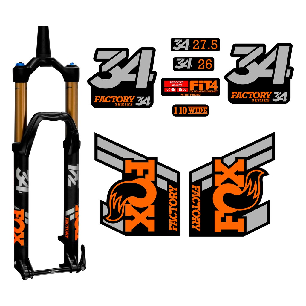 Fork FOX 34 Factory 2019 Sticker Mtb Bike Decal | Shopee Philippines