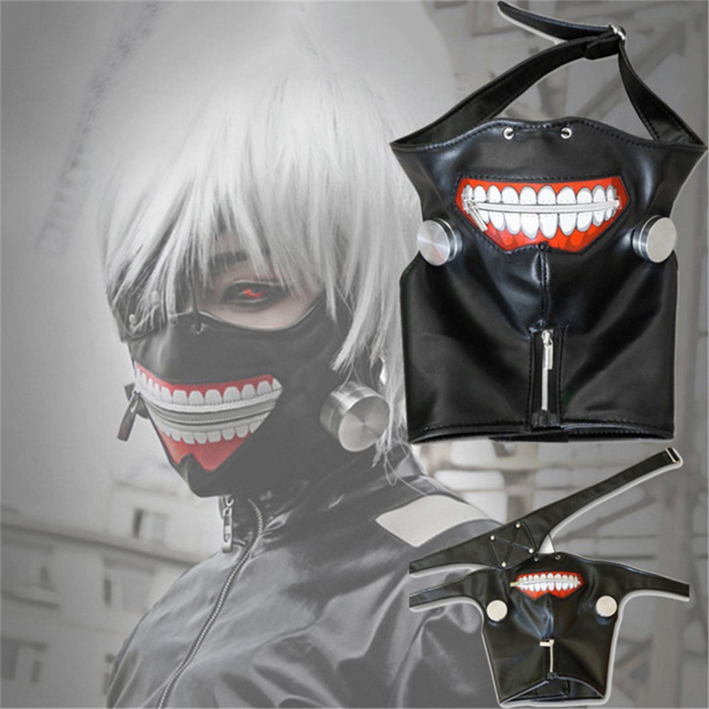 Tokyo Ghoul Pattern Mask Zipper Mask Cosplay Ghost Mask | Shopee ...