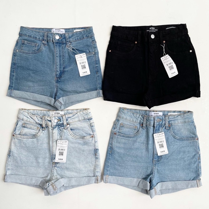 Cotton On High Rise Classic Stretch Denim Shorts (23”-28”) | Shopee ...