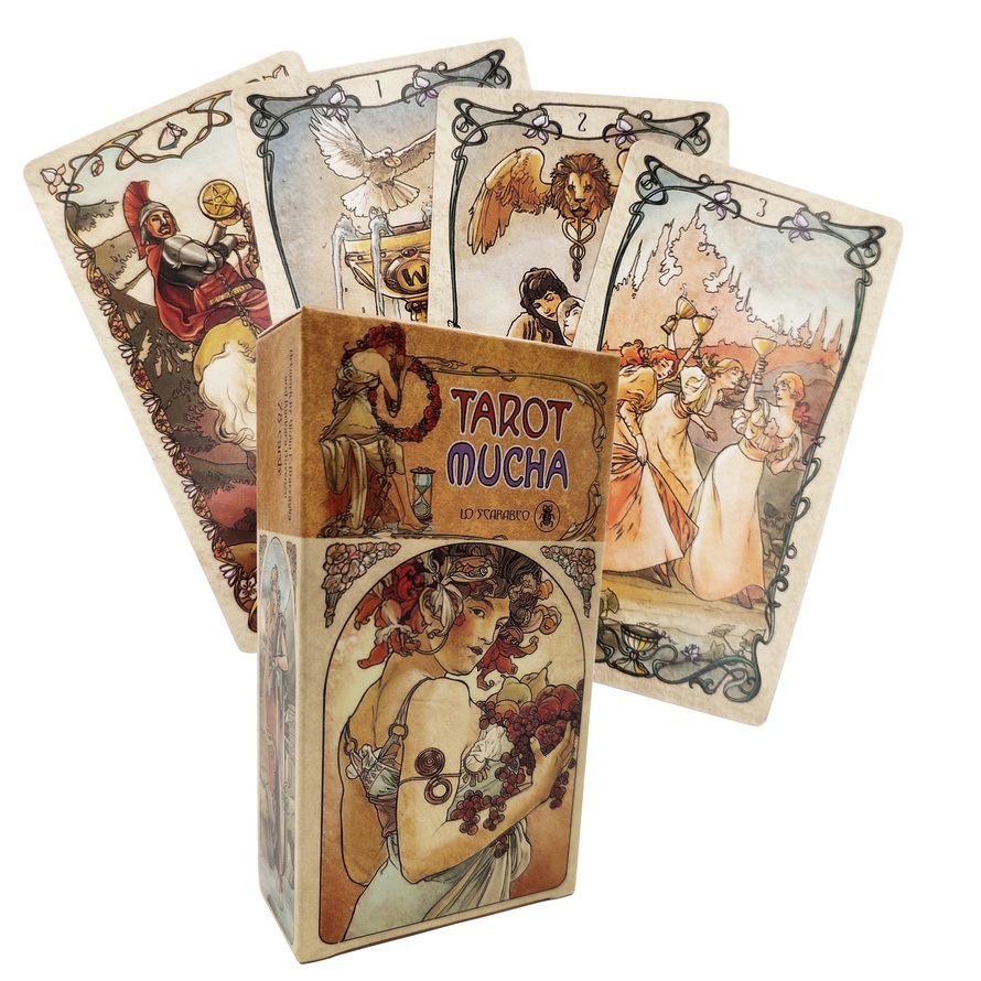 78pcs Tarot Mucha Card Deck Tarot full English Card Game | Shopee ...