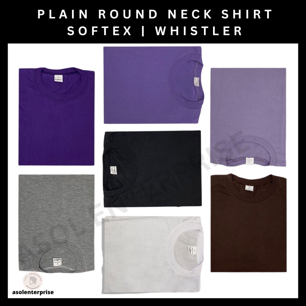 Softex Whistler | KIDS | Plain Round Neck Shirt | Black Gray Brown ...