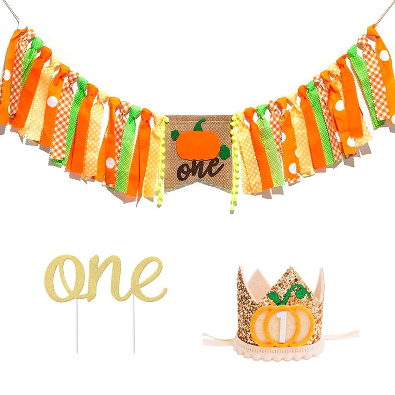 Baby 1st Birthday Banner High Chair Banner Pumpkin Theme Banner Pumpkin ...