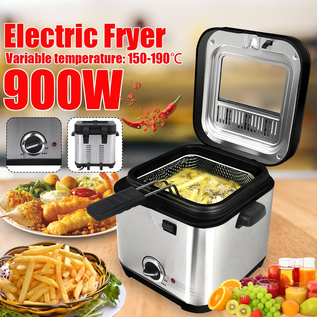 1.5L 900W Electric Deep Fryer French Fries Frying Machine Oven Hot Pot ...